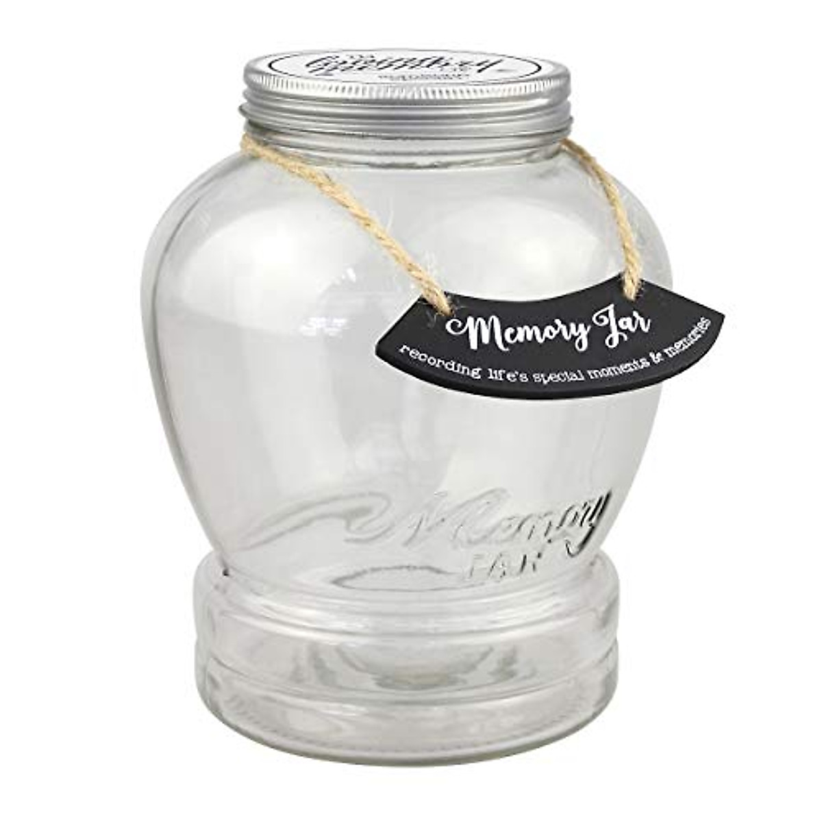 Top Shelf "In Loving Memory" Memory Jar ; Thoughtful Condolence Gift Ideas ; Unique Memorial Gifts ; Keepsakes for Friends and Family ; Kit Comes with 180 Blank Tickets, Pen, and Decorative Lid