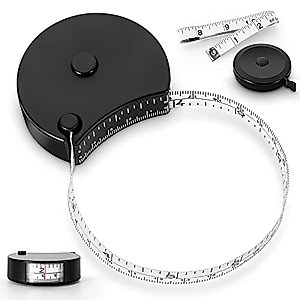 Body Tape Measure, Body Measuring Tape for Weight Loss, Fitness, Bodybuilding. Lock Pin, Retractable Soft Sewing Tape for Tailors, Measures Body Part Circumferences by Single Hand, 60Inch/150cm, 3 PCS