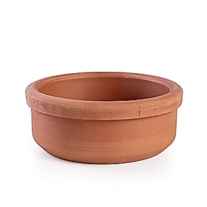 LUKSYOL Handmade Unglazed Clay Bowls: Set of 8 (3.1 x 1.38 inches) - Embark on a Culinary Journey with Authentic Terracotta Cooking for Indian, Mexican, Korean Delights!
