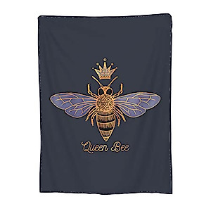 Queen Bee Full Fleece Throw Cloak Wearable Blanket Flannel Fluffy Comforter Quilt Nursery Bedroom Bedding King Size Plush Soft Cozy Air Conditioner Blanket