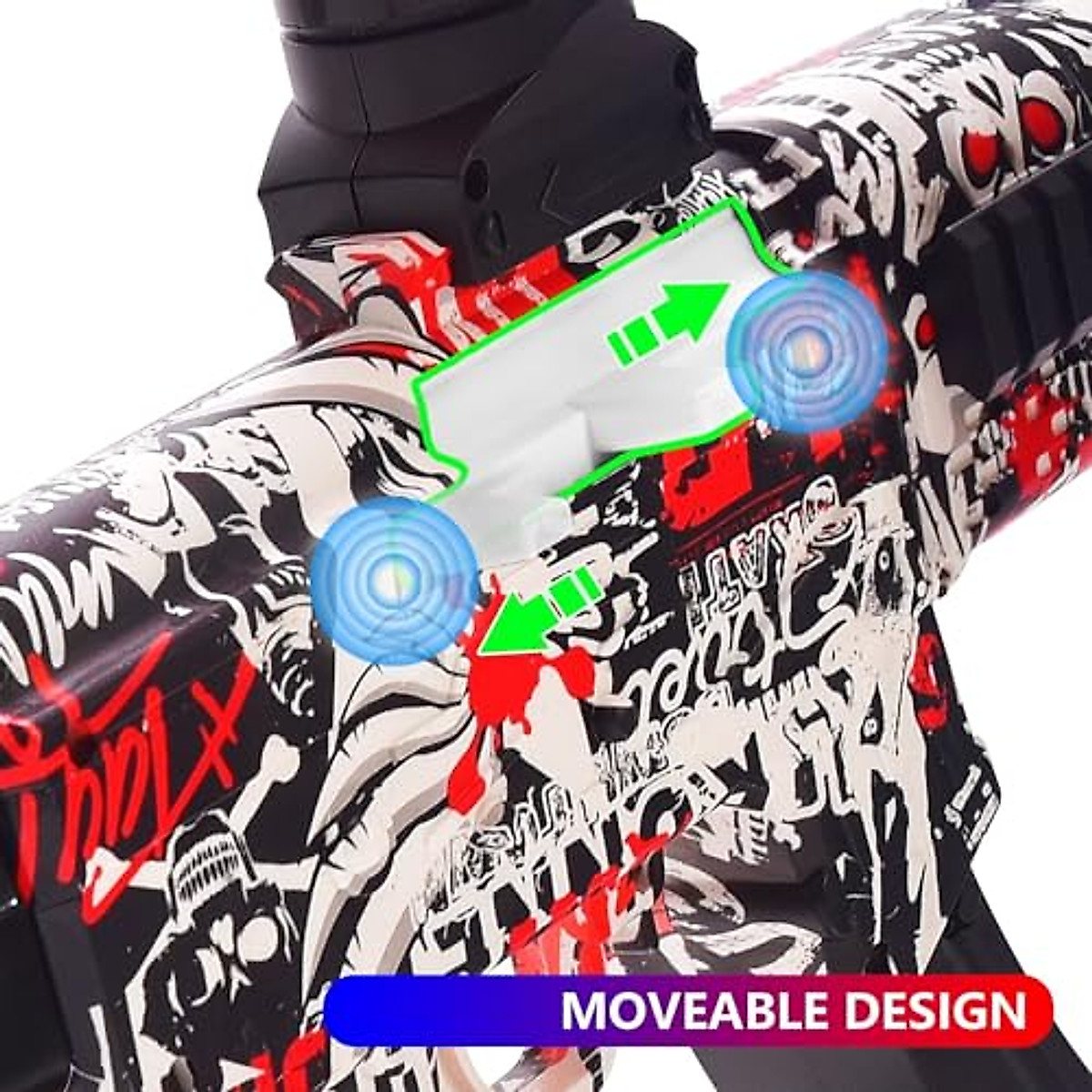 TANSAR Gel Ball Blaster Splat Orby Gun Automatic Toy, Electric Outdoor Play Games for Adults, Outside Activities Toys for Backyard, Garden& Lawn, Birthday Ideas for Ages 14+ Years Old, Red