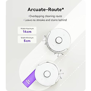 NARWAL Freo Robot Vacuum and Mop Comb, Washing & Drying, Dirt Sense Ultra Clean, Auto Add Cleaner, LCD Display, Smart Swing, Arcuate-Route, WiFi, APP Control, White