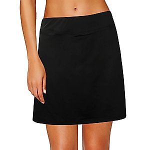 Oyamiki Skorts for Women Casual Summer Active Golf/Tennis Everyday Casual Athletic Skort with Bike Shorts Black 2XL