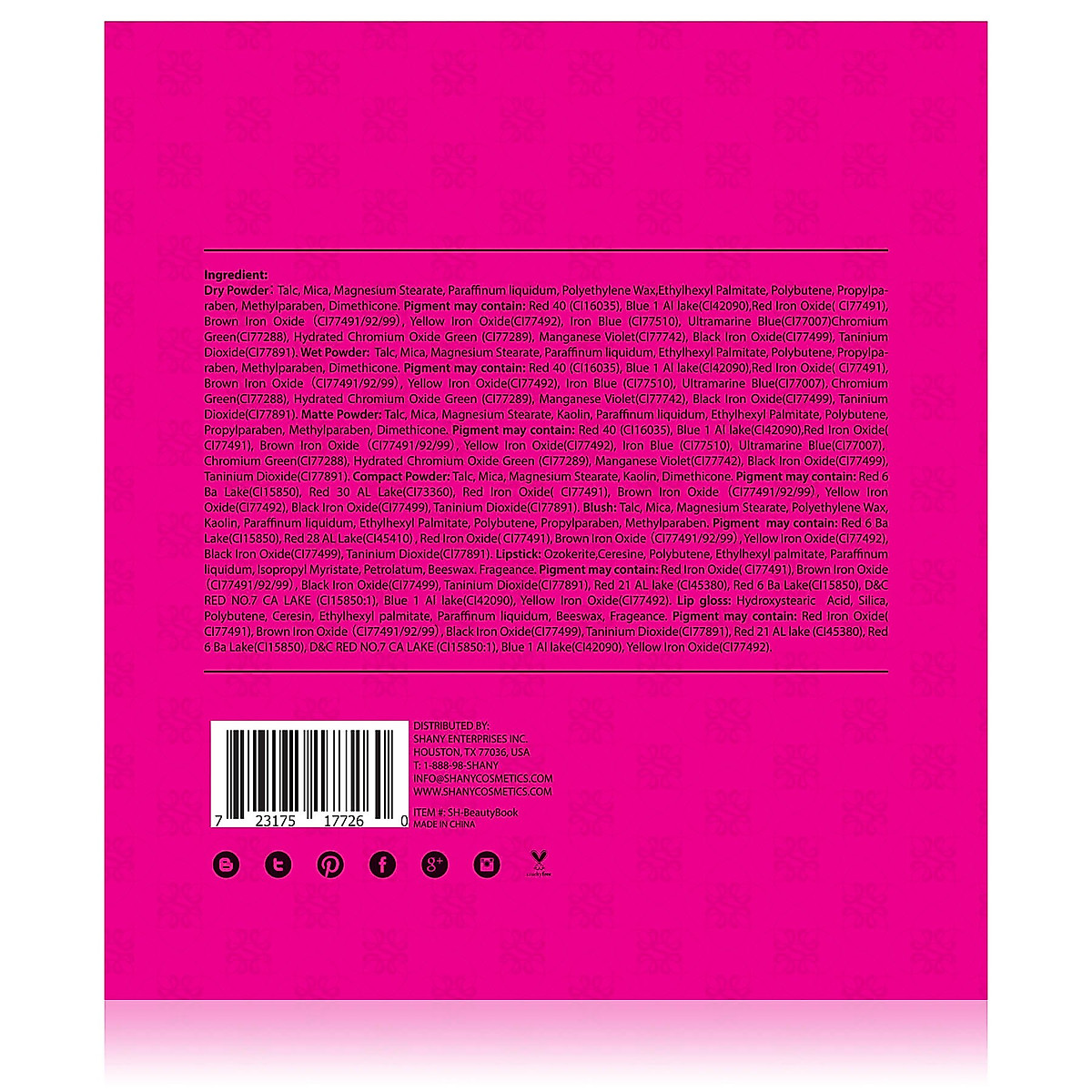 SHANY Beauty Book Makeup Kit All in one Travel Makeup Set - 35 Colors Eyeshadow, Eye brow, makeup blushes, powder palette,10 Lip Colors, Eyeliner pens & makeup Mirror - Holiday Makeup Gift Set