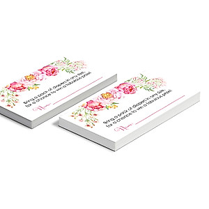 Paper Clever Party Cottage Floral Diaper Raffle Tickets (25 Pack) Girls Baby Shower Games – Invitation Insert Cards Guests Fill-In for Prize Drawings