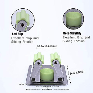 Mop Broom Stainless Steel Holder, Wall Mount Storage Cleaning Tools Organizer for Laundry Garage Garden Bath Kitchen,Screws&Self Adhesive Mop Broom Storage Rack [2Pcs]