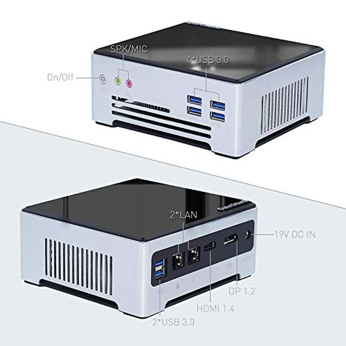 BASOARO Windows 11 Pro Micro Computer, Mini Desktop PC i7 9750H, 16G DDR4 RAM 1TB SSD, Mini PC, Gigabit LAN, HD, DP, USB3.0, BT, Dual Band WiFi, Small Desktop PC for Office
