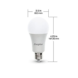 Energizer Connect Smart A19 LED Warm White Light Bulb with Voice Control and Remote Access Through Your Smartphone | Compatible with Alexa and Google Assistant, 4 Pack