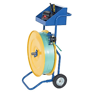 Vestil STRAP-PS-HD Steel Strapping Cart with Powder Coat Finish, 24-7/8" Width, 43" Height, 20-1/2" Depth