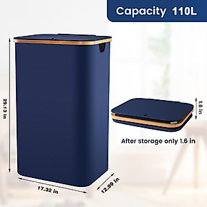 Laundry Basket with Lid, 110L Clothes Hamper for Laundry Basket, Laundry Hamper Organizer for Bedroom, Laundry Room, Dirty Clothing Hamper