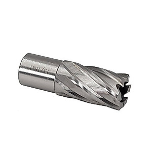 Annular Cutters Set 6pcs JESTUOUS 3/4 Inch Weldon Shank 1 Cutting Depth 1/2-1-1/16 Cutting Diameter Two Flat HSS Slugger Bits for Mag Drill Press with Pilot Pin