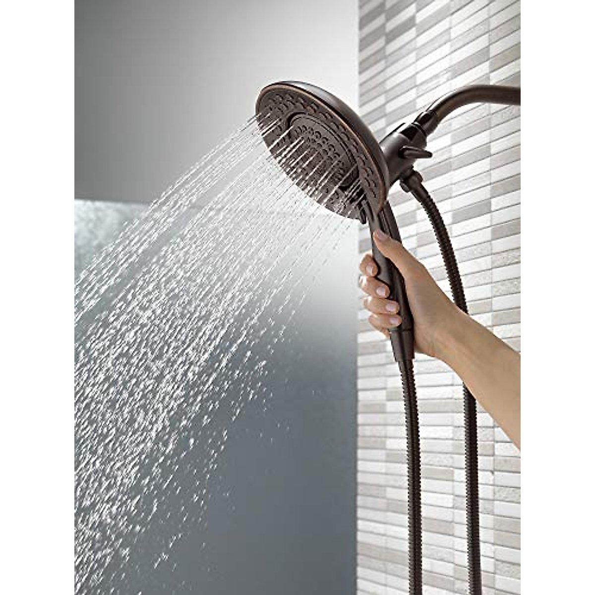 DELTA FAUCET 58569-RB25-PK In2ition HSSH 2.5 GPM 5-Setting Combo, Water Flow, Venetian Bronze