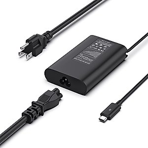 65W 45W USB C Laptop Charger for Dell Latitude 5420 5520 5320 7410 7480 7280 7370 7390; Dell XPS 12 9250 XPS 13 9350 9360 9370; Chromebook 3100 3400 3190 AC Adapter Type C Power Supply Cord