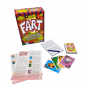 Fart - The Explosive Card Game - Easy to Learn Fast Flatulent Fun, Kids Family & Friends Party Game, Funny Fast Acting, Toilet Humor, Outset Media, Ages 8+, 3+ Players