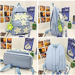 TIMMOR MAGIC Y2k Backpack for Women Aesthetic Bags with Star Graphic Vintage Coquette Bags Y2k Fashion Cyber Bag(style5-pink)