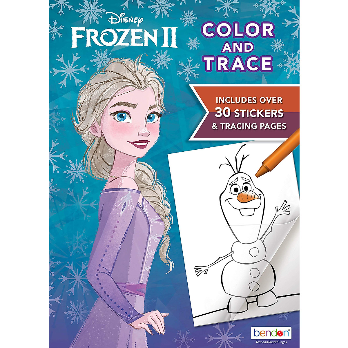 Disney Frozen 2 Elsa and Olaf 48-Page Color and Trace Activity Book, Bendon 46038