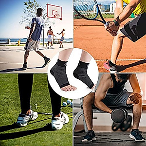 CAMBIVO Plantar Fasciitis Relief Socks for Women & Men (Pair), Ankle Brace Compression Sleeve Support for All Day Wear with Arch and Ankle Support (Small)
