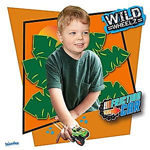 Deluxebase - Wild Wheelz-Dino Motor Vehicles, Multicolor (47418)