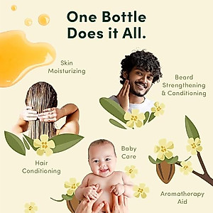 HobaCare Jojoba Oil - 100% Pure, Unrefined Jojoba Oil for Skin & Nails - Moisturizing Body Oil & Face Moisturizer for Dry Skin - Natural Jojoba Oil for Hair & Beard Care (32 fl oz)