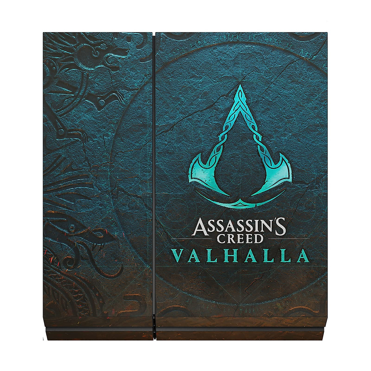 Head Case Designs Officially Licensed Assassin's Creed Logo Valhalla Key Art Vinyl Sticker Gaming Skin Decal Cover Compatible With Sony PlayStation 4 PS4 Console and DualShock 4 Controller Bundle