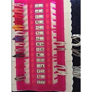 Floss Organizer Cross Stitch Kit Embroidery Thread Project Card 30 Positions Sewing Needle Pins Holder Craft Tools Accessory-Pink