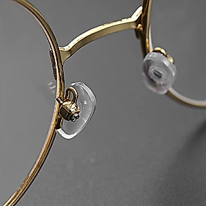 74 pcs Eyeglass Nose Pad Repair Kit, BOSOIRSOU 30 Pairs Air Chamber Soft Silicone Nose Pads, with 40 pcs Micro Screws, Screwdriver, Ear Grip, Tweezer, Cleaning Cloth