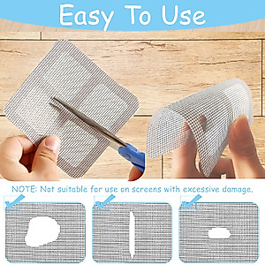 Wernagen Self Adhesive Window Screen Repair Patch Kit 12 Pieces of 2 Sizes Door Replacement for Quick Tent Mesh Cover Hole 4 ''x 4''