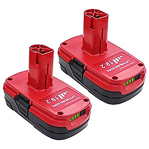 3.0Ah 19.2V DieHard C3 Battery Compatible with Craftsman 19.2 Volt Battery Lithium ion 11375 11376 130279005 1323903 130211004 130279003 130279017 315.115410 315.11485 315.PP2011 315.PP2020 2 Pack