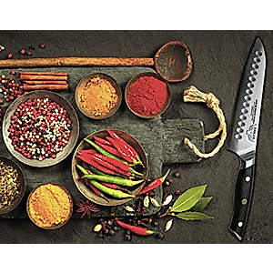 EAGLES KITCHENWARE Chef's Knife – Eagles Power Series – AUS10 Japanese Super Steel – Vacuum treated– Gift Box & Blade Guard (7" Chef's Knife)