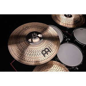 Meinl Cymbals Pure Alloy Custom 17" Medium Thin Crash Cymbal — Made in Germany — Smoked Bronze Finish, 2-Year Warranty (PAC17MTC)
