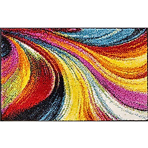 Well Woven Viva Pleasure Modern Abstract Multi Bright Accent Rug 2' x 3' Mat