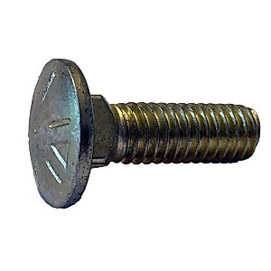 Small Parts 3740C8 3/8"-16 X 2-1/2" Carriage Bolt Grade 8 Fully Threaded Zinc Yellow (Pack of 10)