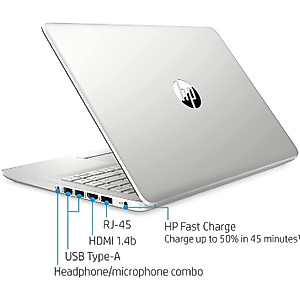 HP 14 Laptop HD Touchscreen, AMD Ryzen 3 3250U Processor(up to 3.5 GHz), 8GB DDR4 RAM, 256GB SSD, HDMI, Bluetooth, Wi‑Fi 5,Webcam,Win11,Natural Silver