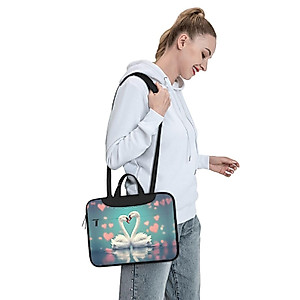 HYTTER Laptop Bag - Portable, Stylish, And Durable - Ideal For Both Men And Women The Swan In Love 14 Inch Picture