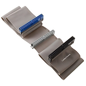 CablesOnline, 24-inches 40-Pin/80-Wires Ultra ATA 2-Drive 3-Connectors IDE Ribbon Cable, FI-U02