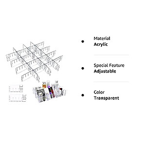 Shop Meliora Plastic Drawer Dividers for Clothes, Socks, Undergarments, Underwear, Bras, and Baby Clothing, Clear Heavy-Duty Storage Organizers, Adjustable Interlocking Frames