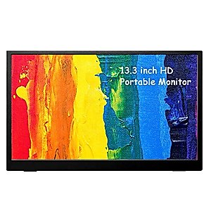 GOWENIC Portable Monitor, IPS Ultra Thin FHD Gaming Monitor, 13.3in 15.6in HDR USB HDMI Computer Display, External Monitor for Laptop Phone Tablet, Freesync Technology (15.6 inch)