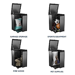 COSCO 88910GRY1E BoxGuard Heavy Duty Multi-Purpose Outdoor Storage & Delivery Box, 55 Gallons, Aluminum