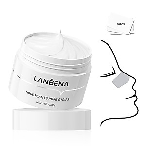 LANBENA Blackhead Remover, Nose Plants Pore Strips Deep Cleansing Peel off Mask & 60Pcs Nose StripsBlack Heads Remover from Face