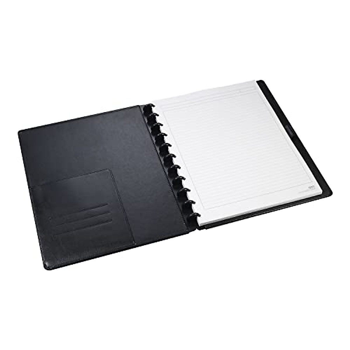 Arc Customizable Leather Notebook System, 8.5 x 11, Black