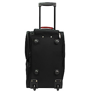 Dejuno 20-Inch Carry-on Rolling Duffle Bag, Red, One Size