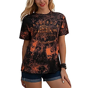 Halloween T Shirt Women Sanderson Sisters Bed and Breakfast Graphic Letter Print O Neck T-Shirt Witch Hocus Pocus Tees Top Museum Casual Short Sleeve
