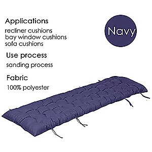 Moonase Patio Chaise Lounger Cushion, Indoor/Outdoor Rocking Chair Sofa Cushion with 6 Ties,Soft Padded Chaise Swing Bench Cushion, 61Inch