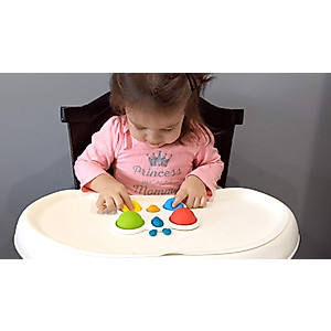 Fidget Popper Sensory Baby Toys for 6+ Months, Montessori Busy Toy for 1 2 3 Year Old Toddlers Push and Popping Bubbles Bath Toys, Travel Toys for Kids Ages 1-3 Stress Relief (Butterfly)