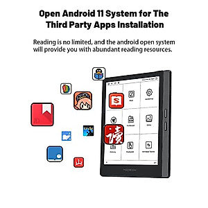 Meebook E-Reader M7 | 6.8' Eink Carta Screen | 300PPI Smart Light | Android 11 | Ouad Core Processor | Out Speaker | Support Google Play Store | 3GB+32GB Storage | Micro-SD Slot | Gray