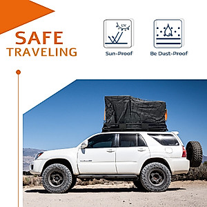 Polar Aurora 64" Universal Roof Rack Cargo Carrier Adjustable Car Top Luggage Basket Holder with Net and Dust Cover