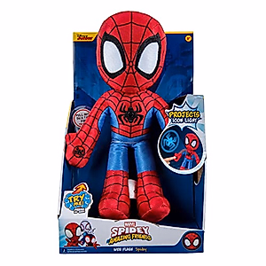 Spidey and His Amazing Friends Marvel’s Web Flash Spidey Plush - 9-Inch Plush with Light Up Signal - Toys Featuring Your Friendly Neighborhood Spideys