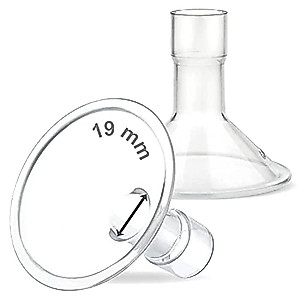 Maymom MyFit 19 mm Small Shields; Compatible with Medela Breast Pump- PersonalFit, Freestyle, Harmony, Maxi, Freestyle Flex Connector; Connect to Maymom Widemouth/Narrow Connector, 2pcs