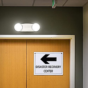 FREELICHT 6 Pack Emergency Light, Emergency Lights for Business + 6 Pack Red LED Exit Sign with Battery Backup