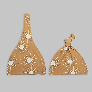 Miaoberry 100% Organic Cotton Baby Muslin Swaddle Blanket Set| Golden Boho Sunshine| Gender Neutral for Boys Girls|Yellow Mustard Orange Sunshine| Hospital Newborn Receiving Blanket |Newborn Unisex